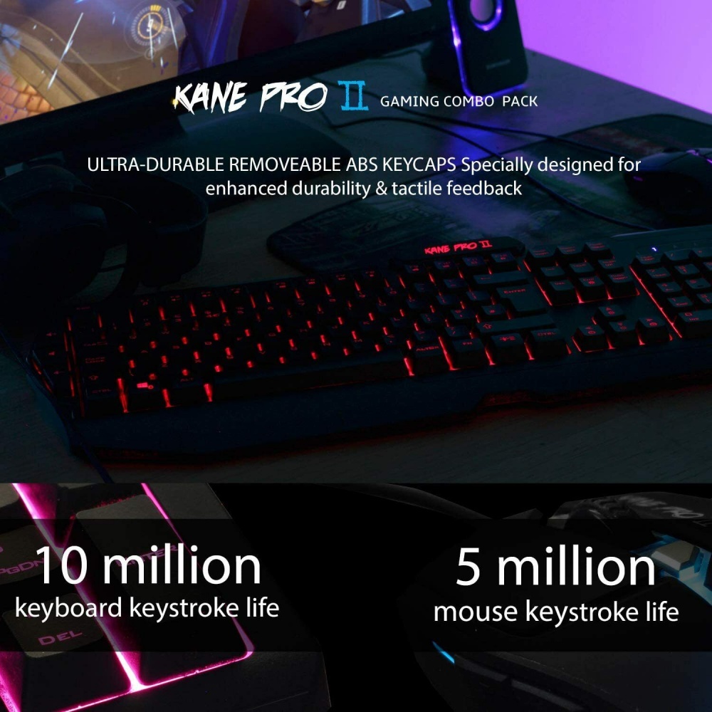 Sumvision Nemesis Kane Pro II LED Multi-Colour Backlit Gaming Keyboard ...